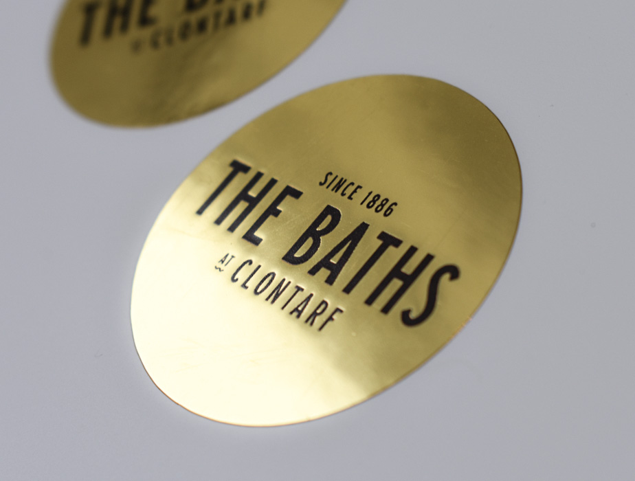 Metallic Silver Gold Stickers Labels Brandpack 