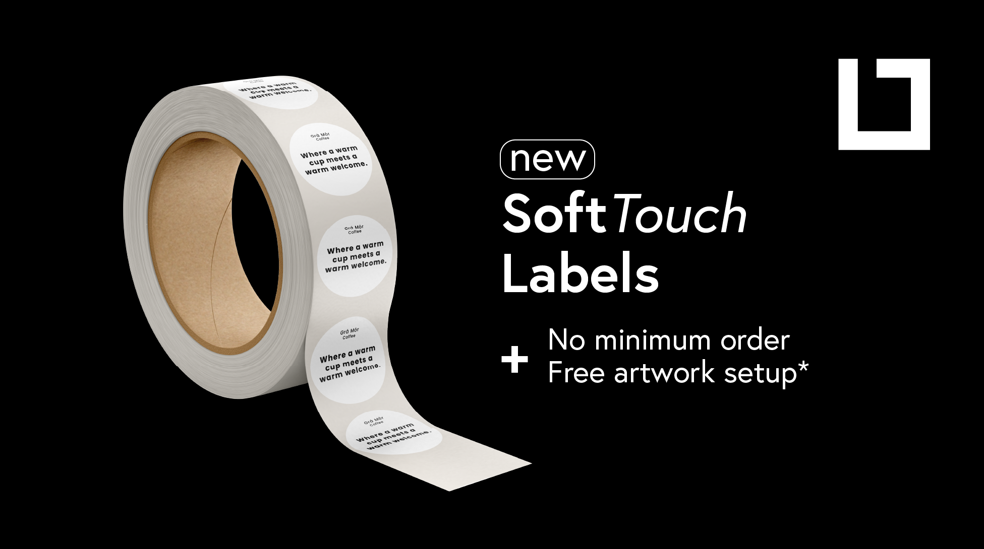 Soft Touch Sticker Printing - Brandpack Ireland